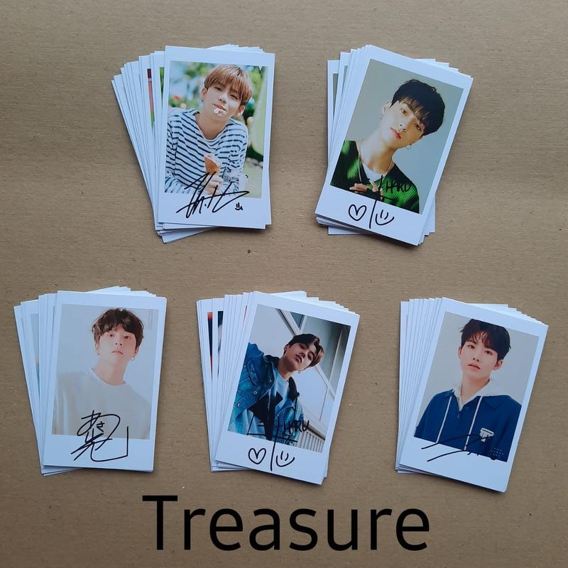 [Paket isi 12 foto] Polaroid Treasure dengan tanda tangan Treasure ...