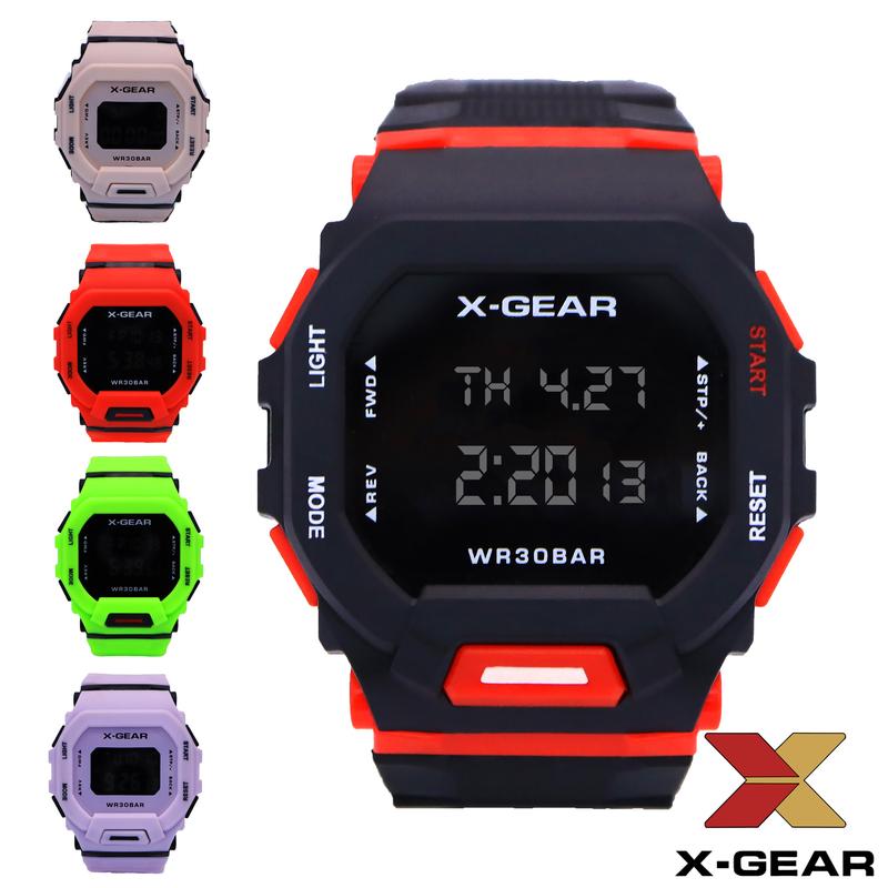 Jam Tangan X-GEAR, ORIGINAL, Kalis Air 30m, Jam Tangan Tali Getah ...