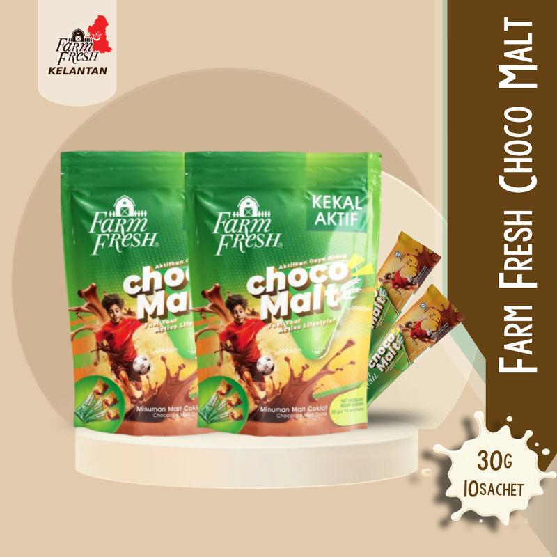 Choco Malt Powder by Farm Fresh 35g x 10 sachets (twin @ triple ...