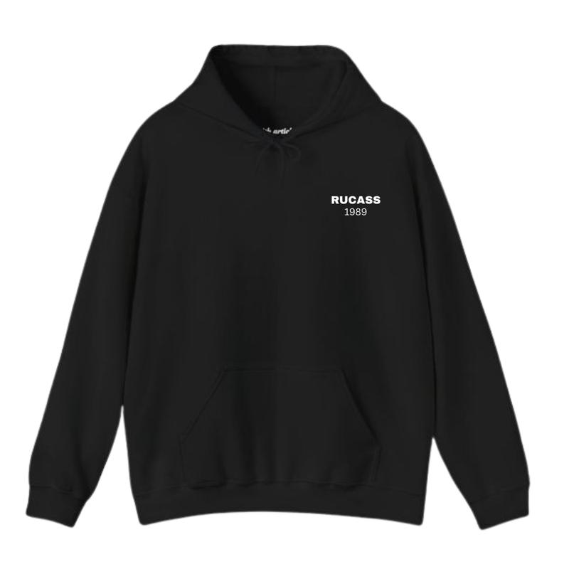 Sweater Hoodie Pria Rucass Hitam Teks Putih Bold Hitam Premium Unisex ...