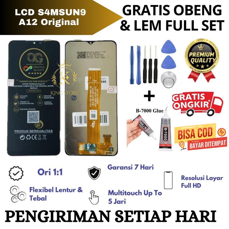 Lcd Original S4MSUNG A12 Free lem dan obeng / Lcd S4MSUNG A12 Original ...