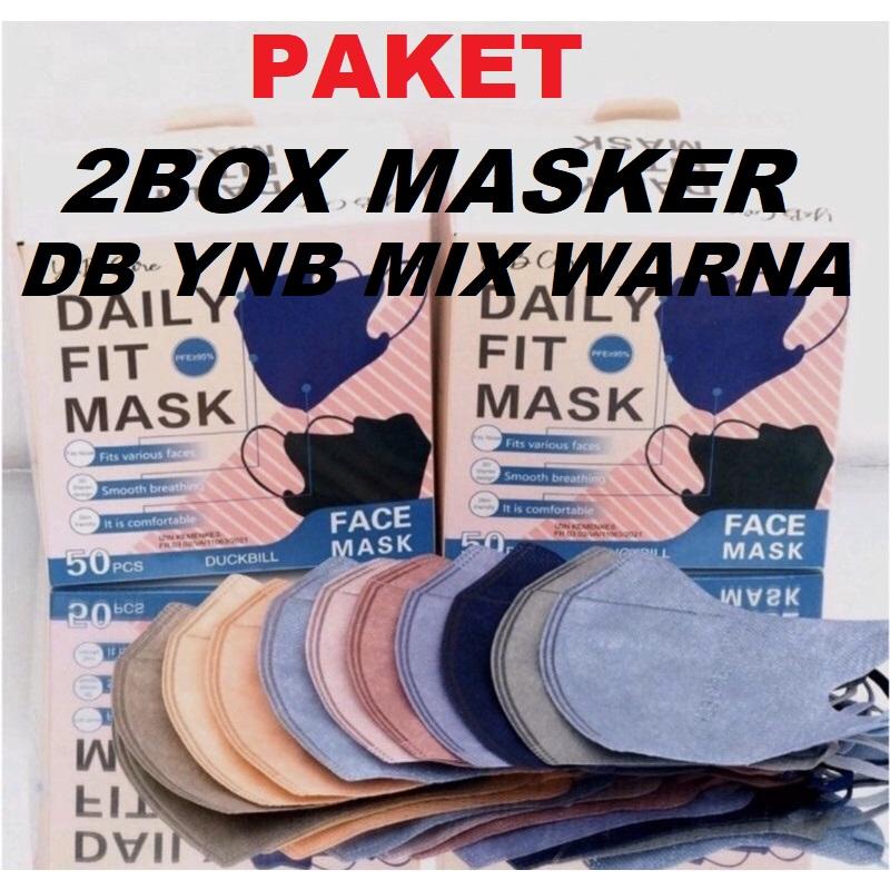 JS 2BOX 100PCS Masker Duckbill YnB y&b Mix Warna - Shop | Tokopedia