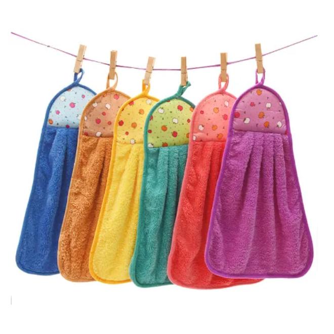 Soft Colorful Hand Towel 27 x 40 cm Hanging Kitchen Bathroom - TikTok ...