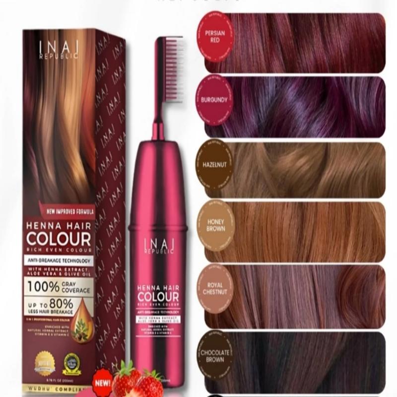 INAI PEWARNA RAMBUT HALAL - HENNA HAIR COLOUR 5 IN 1 INAI REPUBLIC ...