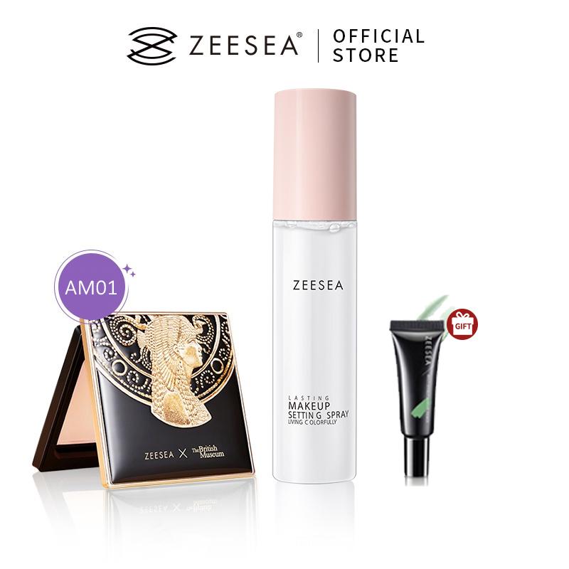 ZEESEA Setting Spray+Compact Powder Matte Brightening Oil Control ...