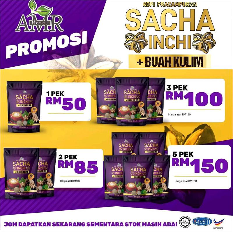 Kopi Sacha Inchi + Buah Kulim ( AMR HERBS ) Coffee - TikTok Shop Malaysia