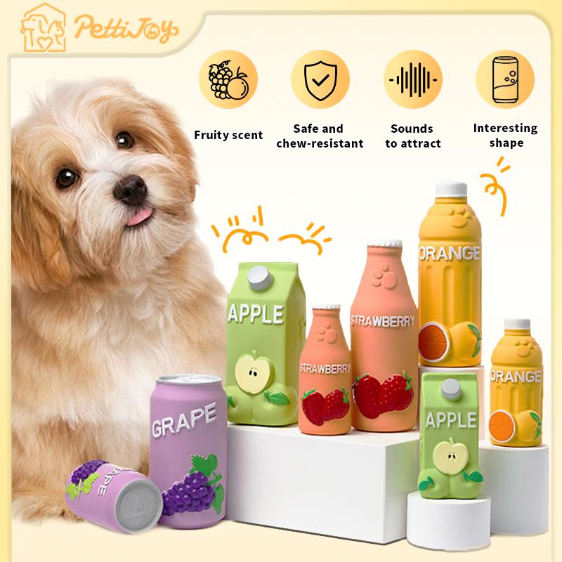 Mainan Pet Botol Juice Latex Sounding Toys Penghilang Bosan Pet ...