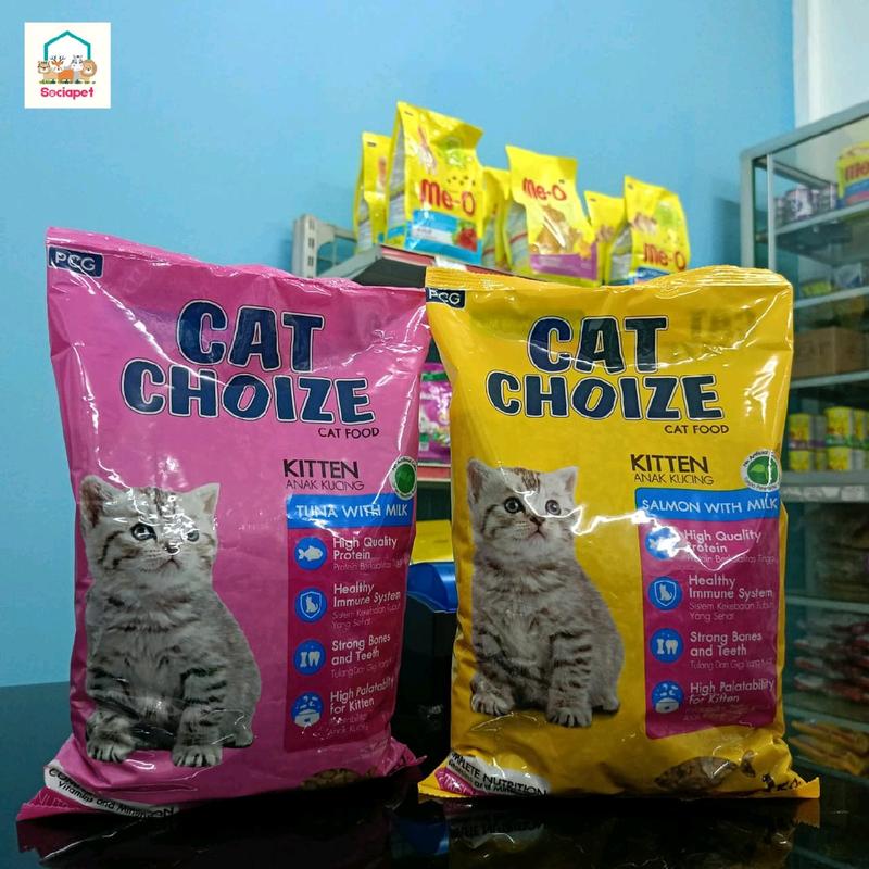 Cat Choize Kitten 1kg rasa Tuna(Pink) dan Salmon (kuning) - Shop ...