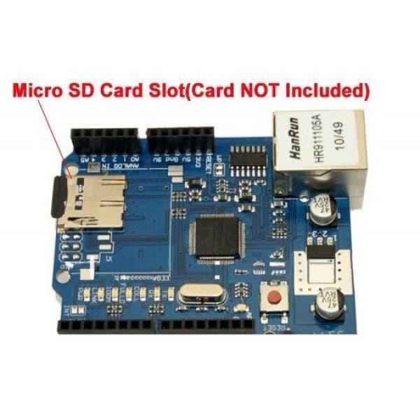 Jual Ethernet W5100 Shield Module Arduino Uno Mega Board Micro Sd Tbk ...