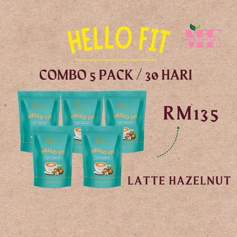 HELLOFIT ORIGINAL HQ (COMBO 5 PACK) - COFFEE LATTE HAZELNUT - TikTok ...