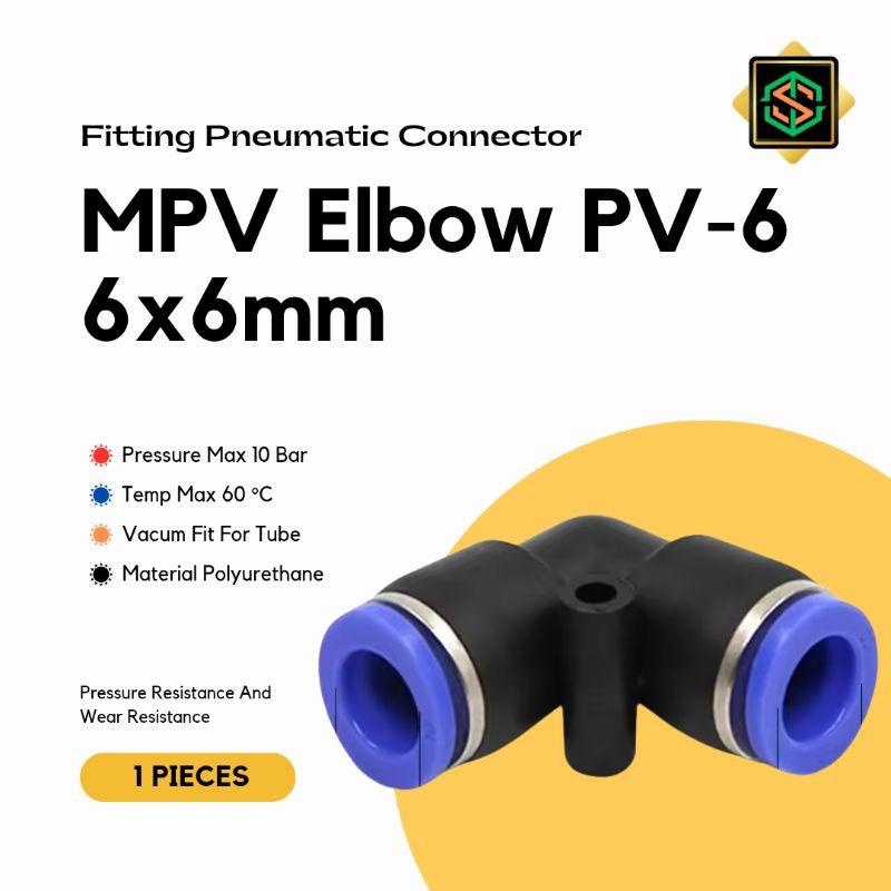MPV 6 Fitting Elbow Pneumatic Selang 6mm PV-6 - Shop | Tokopedia