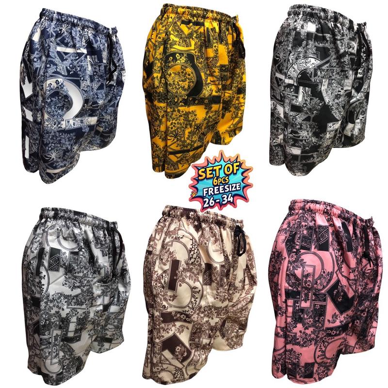 (SET OF 6pcs) VINTAGE DESIGN FOR TASLAN SHORTS FOR MEN DRAWSTRING ...
