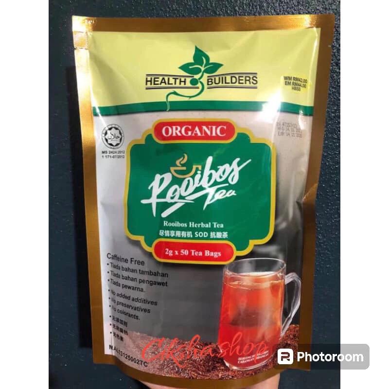 ORGANIC ROOIBOS HERBAL TEA 50 TEA BAGS [READY STOCK] Teh - TikTok Shop ...