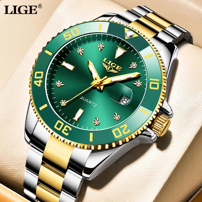 LIGE Fashion Original Watch for Men Luminous Waterproof Wrist Watch for ...
