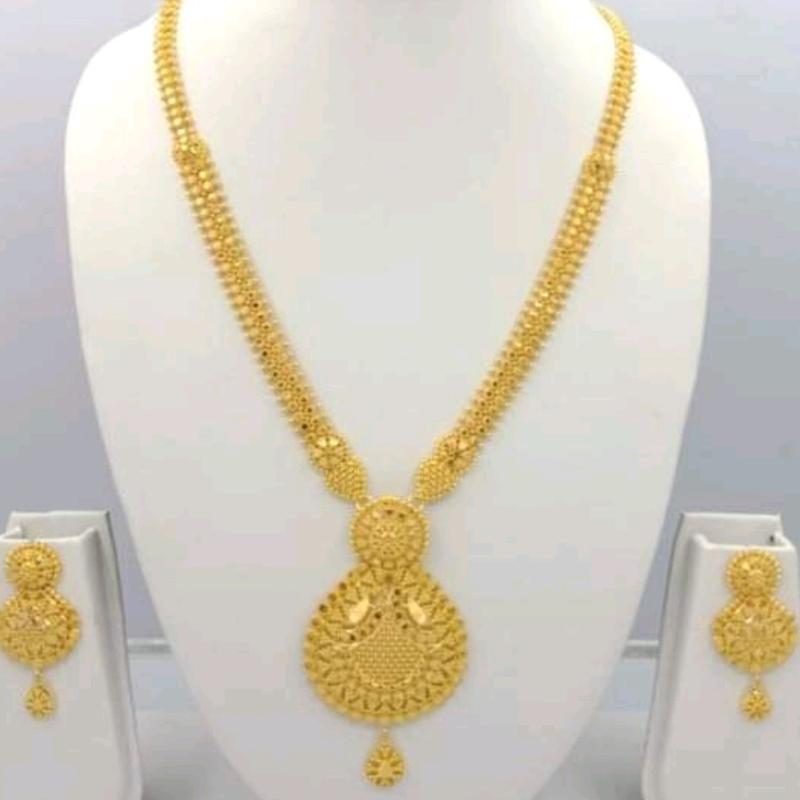 Indian gold plated Long Chain set jewellery - TikTok Shop Singapore