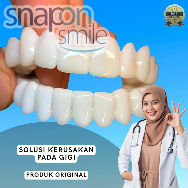 1 Pasang Gigi Palsu Instan SnapOnSmile Atas Bawah Penutup Ompong - Shop | Tokopedia