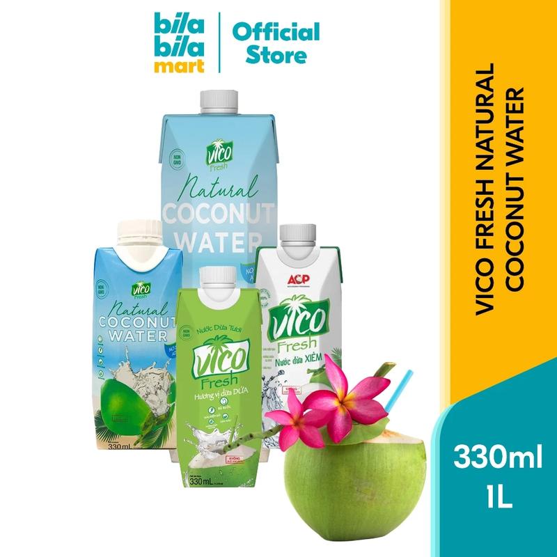 VICO Fresh Natural Coconut Water (Natural, Pandan, Xiem Flavour ...