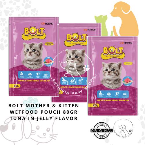 Bolt Tuna Mother & Kitten Cat Wet Food (Pouch) 80g - Shop | Tokopedia