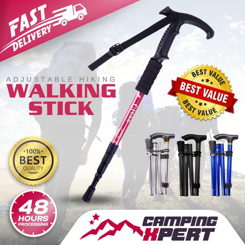 Tongkat Mendaki Bukit Adjustable Hiking Waling Stick Anti-Shock ...