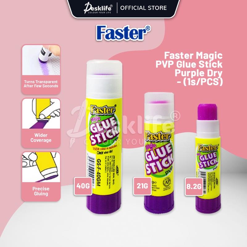 Desklife Faster Magic PVP Glue Stick Purple Dry 8.2g 21g 40g - TikTok ...