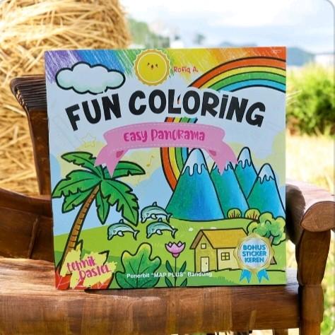 Buku Mewarnai Fun Coloring Teknik pastel Bonus stiker keren Anak - Shop ...