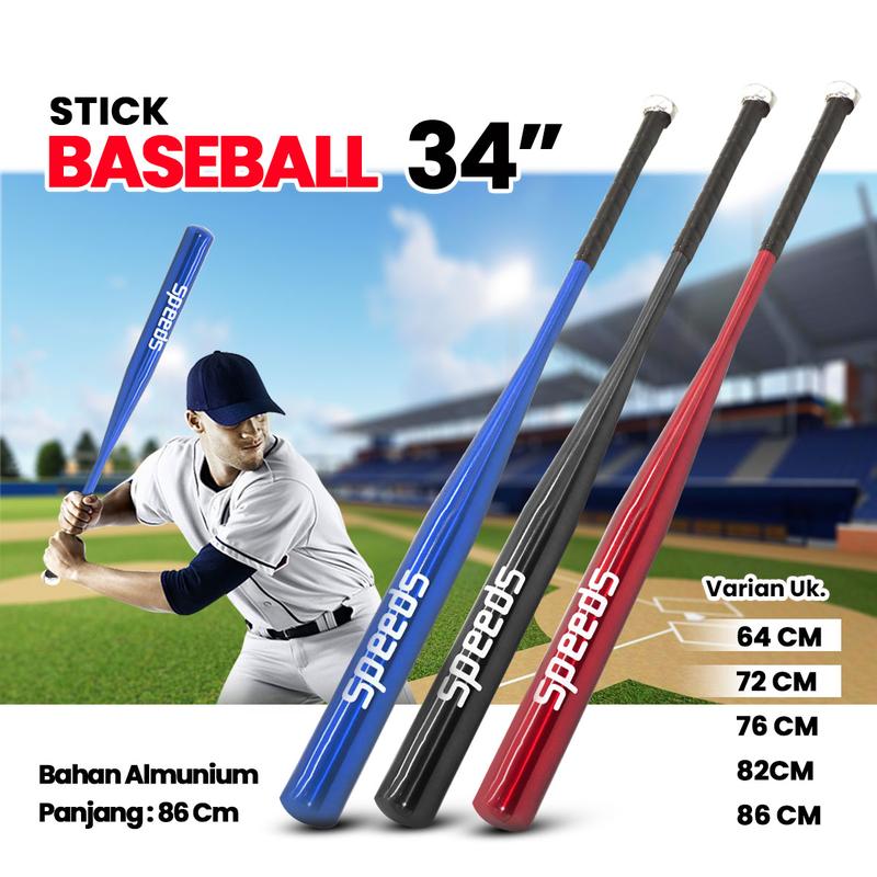 SPEEDS Stick Baseball Aluminium Tahan Karat Tongkat Baseball 34 Inch ...