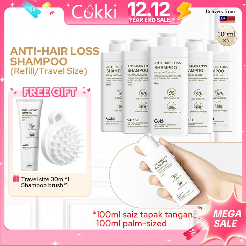 【Link ini untuk 5*100ml】Cokki ANTI-HAIR LOSS SHAMPOO 100ml*5PCS ...