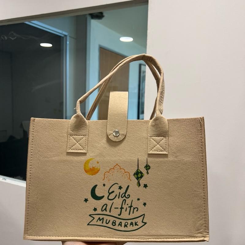 Raya Aidilfitri Felt Bag - Custom Logo Nama Design Eid al-fitr Beg ...