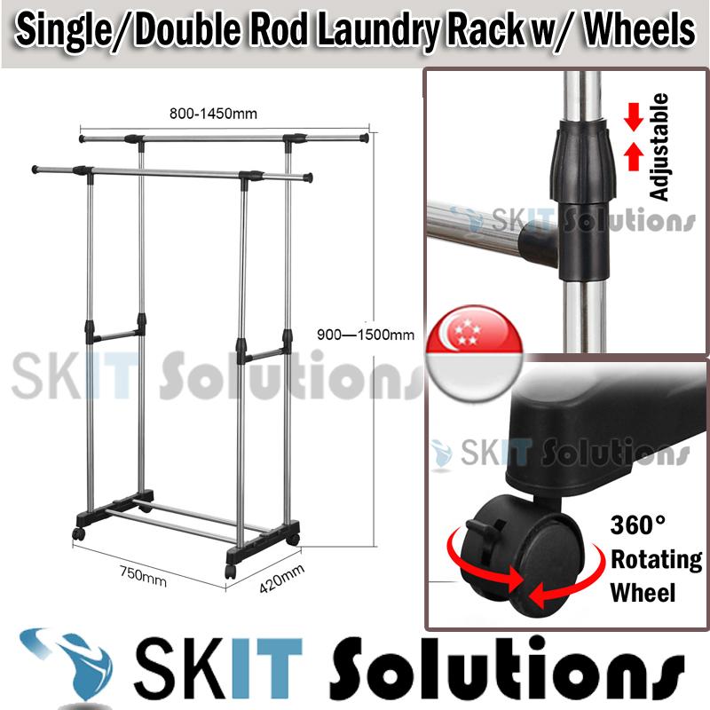 【SKIT SG】Single / Dual Stainless Steel Extendable Pole Standing ...