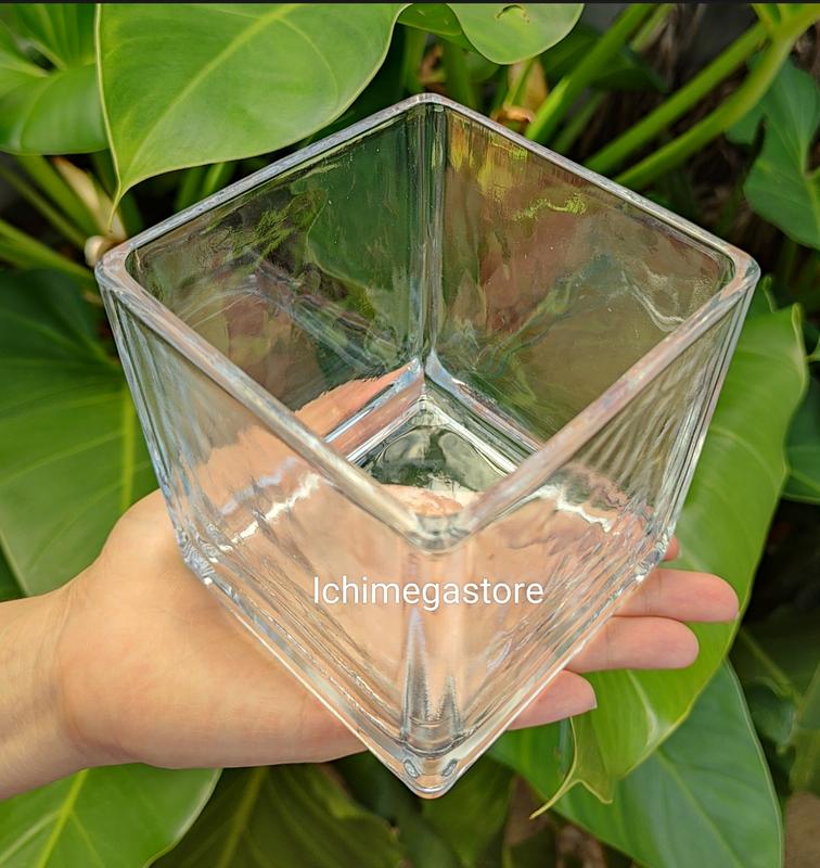ICHIMEGASTORE Square Glass Gelas Kotak Vase Wine Tebal Quality - Shop ...