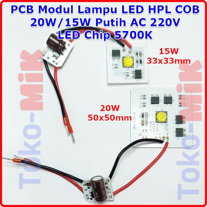 Jual Modul PCB LED HPL COB Putih PCB Alumunium 20W 20 Watt 15 15 Watt ...