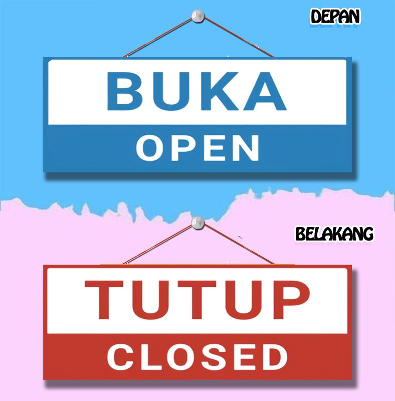 BUKA TUTUP SIGN - BOLAK BALIK - Shop | Tokopedia
