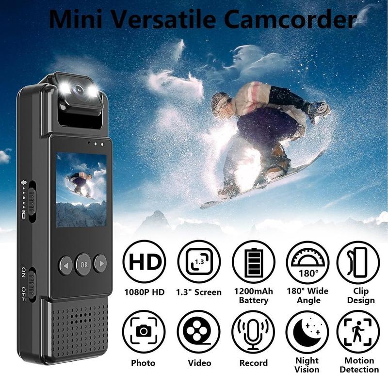 HD 1080P pocket camera with clip 180° rotating recorder Mini camera ...