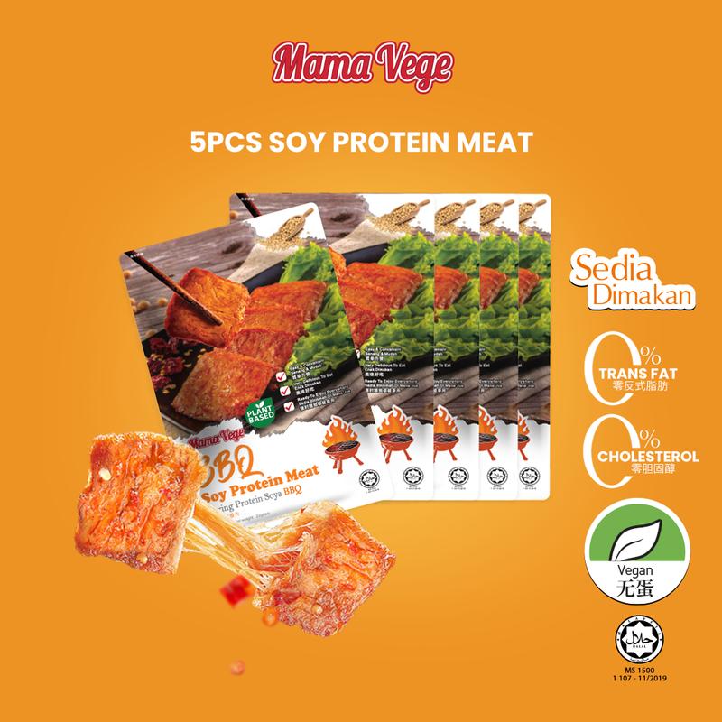MamaVege Daging Protein Soya BBQ 0% Kolesterol Rasa Lembut Bahan ...