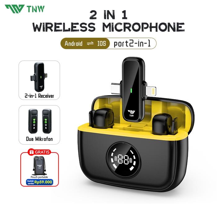 Promo TNW A13 Wireless Microphone 2-In-1 Clip On Mic Wireless Dual ...