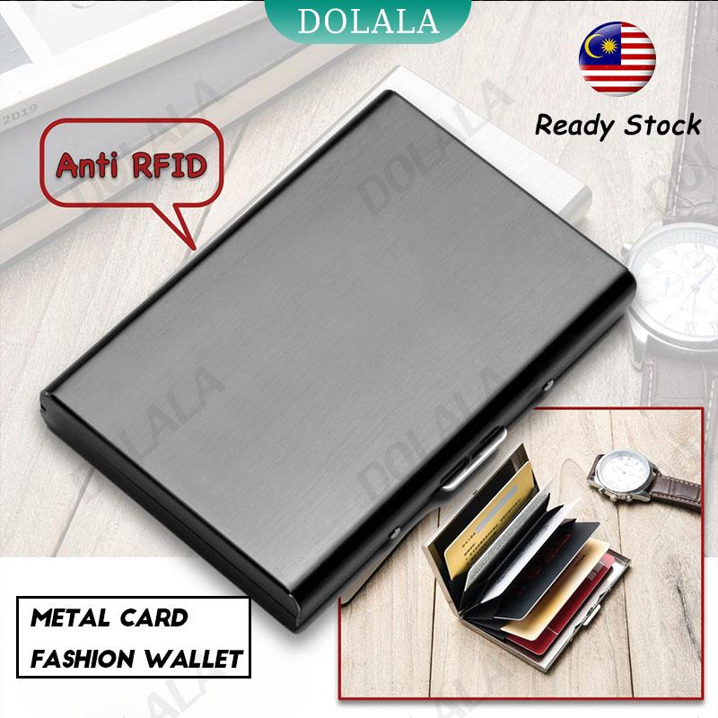 Dompet RFID Dompet Pemegang Kad Keluli Tahan Karat, Anti Kecurian ...