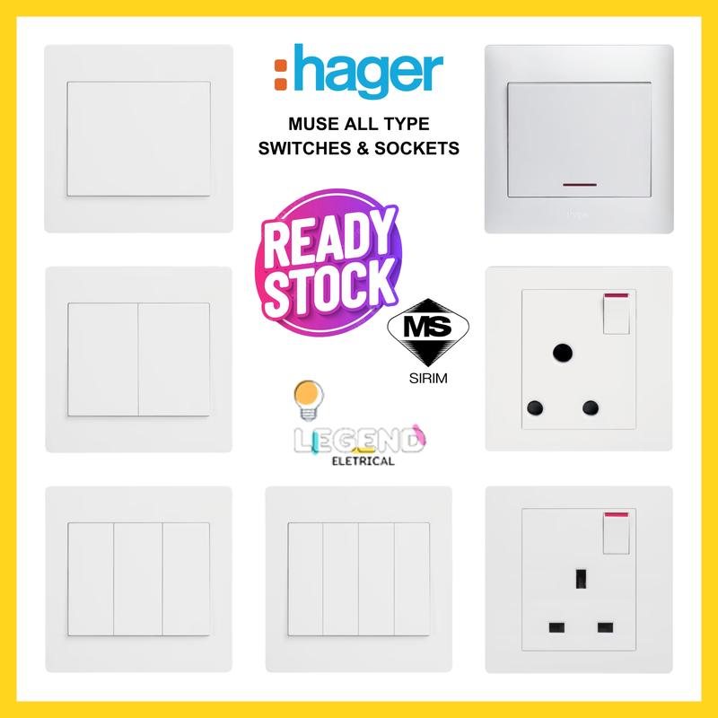 Hager Muse Full Series Switches and Socket - TikTok Shop Malaysia