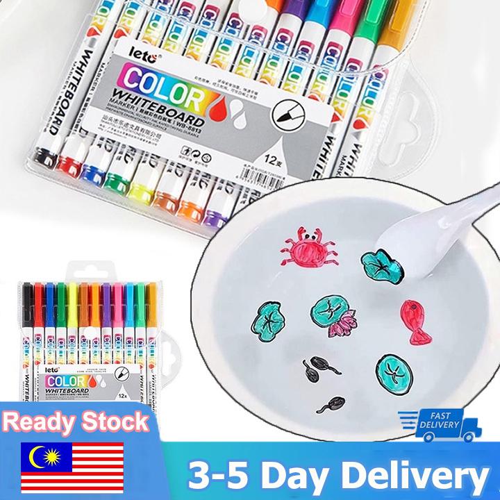 Pen Lukisan Air, Set 12pcs, Pen Doodle Terapung Air, Sesuai untuk ...