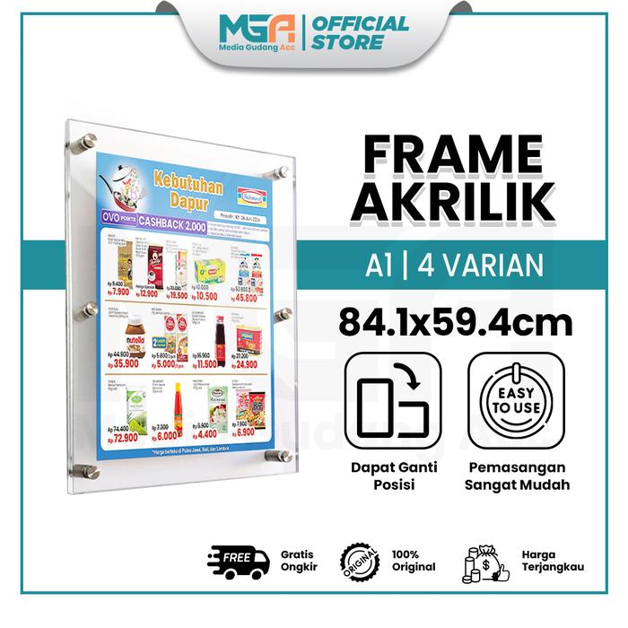 Promo FRAME AKRILIK DINDING A1 / FRAME POSTER / BANNER / FOTO / DISPLAY ...