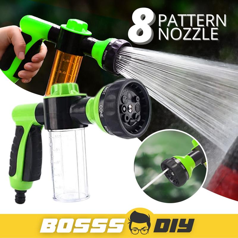 8 IN 1 Pattern Nozzle Multi-function Water Gun Foam Sprayer - TikTok ...