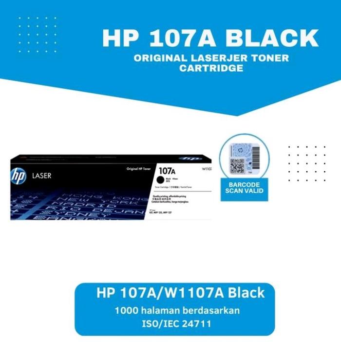 Promo HP Toner Laser 107A W1107A Hitam Original Berkualitas Tinggi ...
