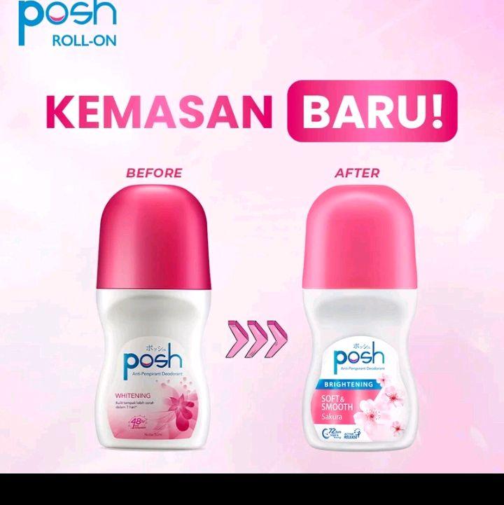 Deodorant Posh Roll on Whitening Pink 50ml - Shop | Tokopedia