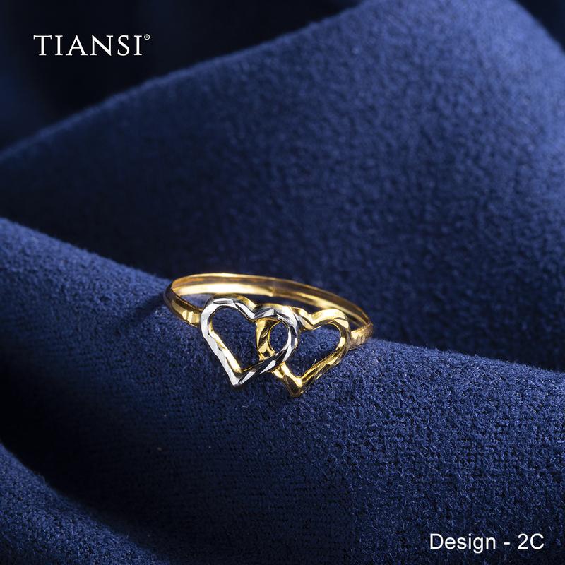 TIANSI 916 (22K) Gold Double Love Ring | Cincin Bajet Double - TikTok ...
