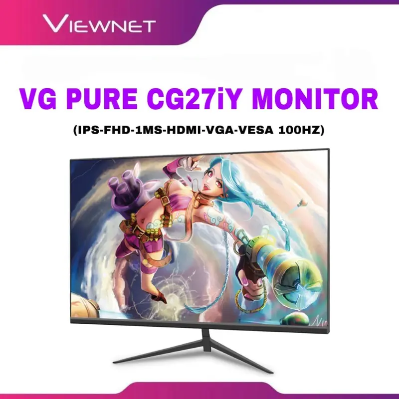 MONITOR VG LED FLAT 27" PURE CG27iY (IPS-FHD-1MS-HDMI-VGA-VESA - TikTok ...