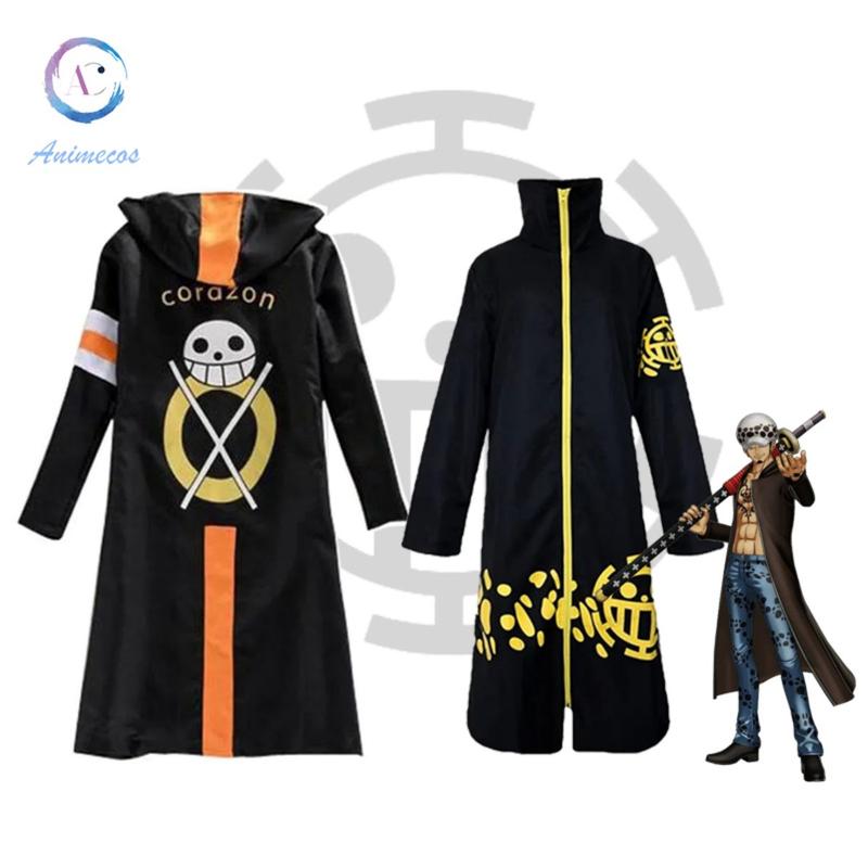 Anime Costume Trafalgar Law ONE PIECE Cosplay Costume Coat Cloak ...
