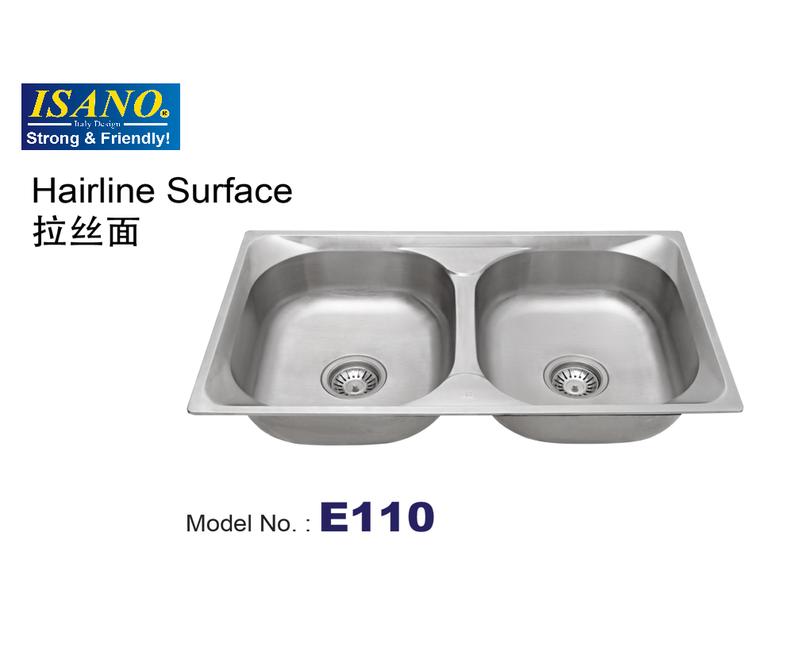 Isano Double Bowl Kitchen Sink - E110 - TikTok Shop Malaysia