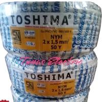 Jual kabel nym 2x1, 5 toshima SNI, kabel tembaga, kabel 2x1, 5 tembaga ...