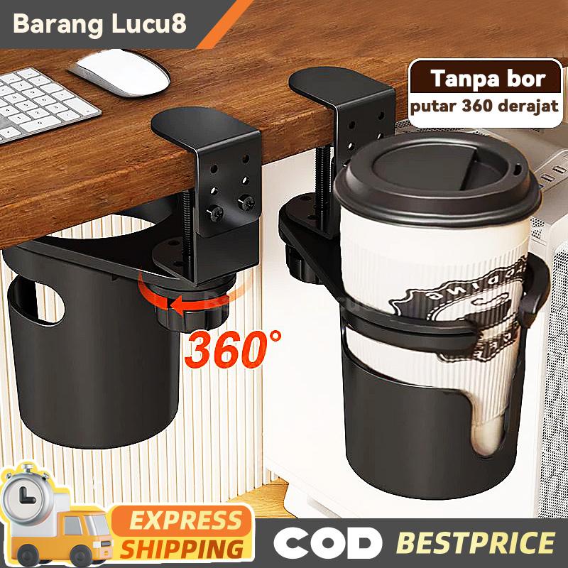 Rak Gelas Tanpa Bor - Putar 360° - Penjepit Meja, Tempat Minum - Shop ...