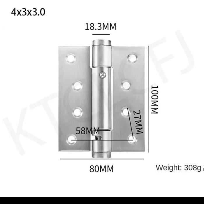 Engsel per door closer stainless steel 4" tebal 3mm - stainless steel ...