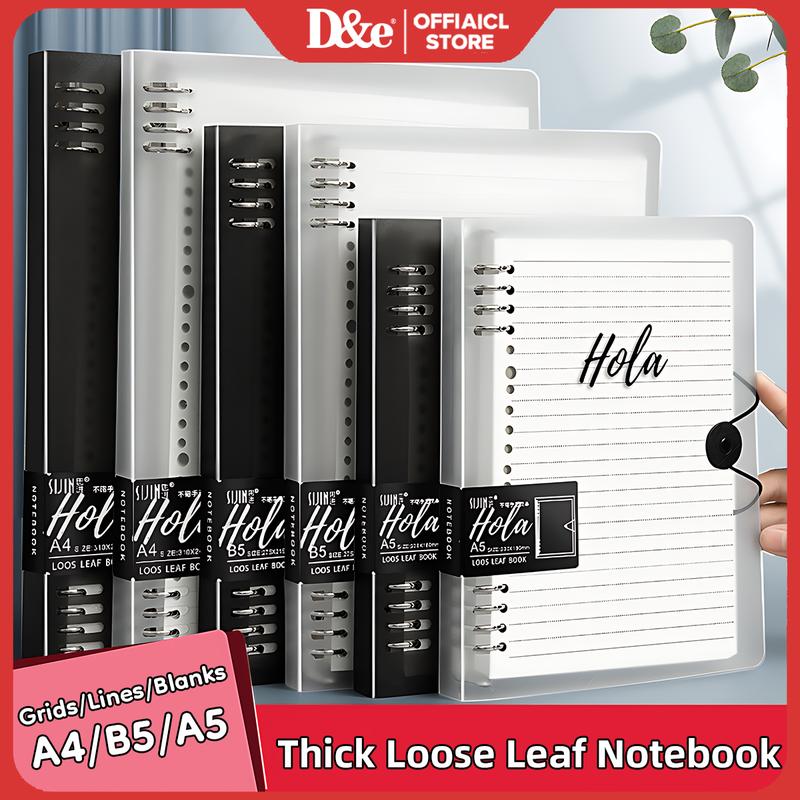 A5/B5/A4 Loose-leaf Refillable Notebook Shell Binder Metal Clip ...